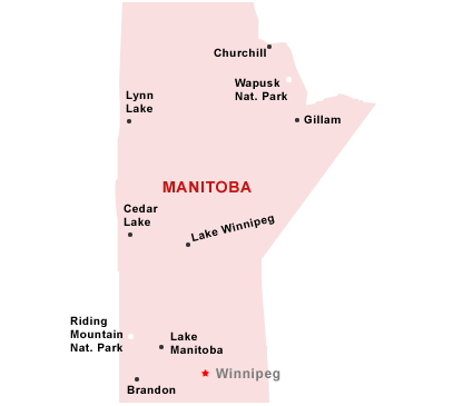 Top Cities in Manitoba by Maps