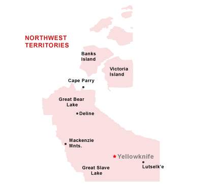 Top Cities in Northwest Territories by Maps